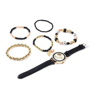 Strada | Accessories | Black Strada Watch And Bracelet Set | Poshmark